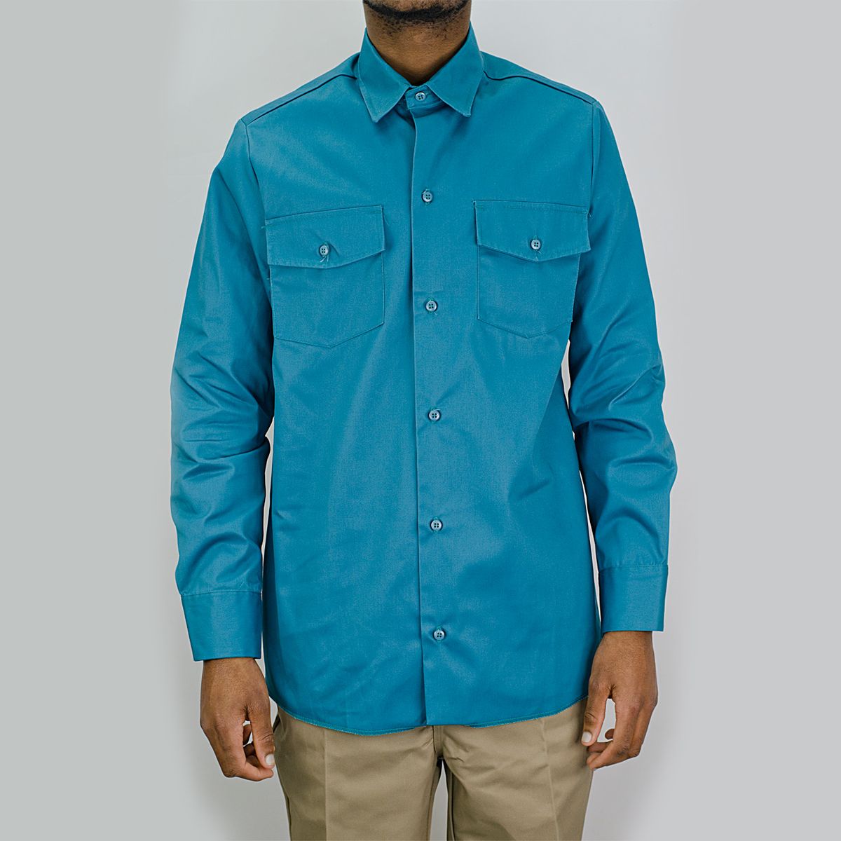 Dickies Mens Button Up Long Sleeve Work Shirt - Teal | Shop Today. Get ...