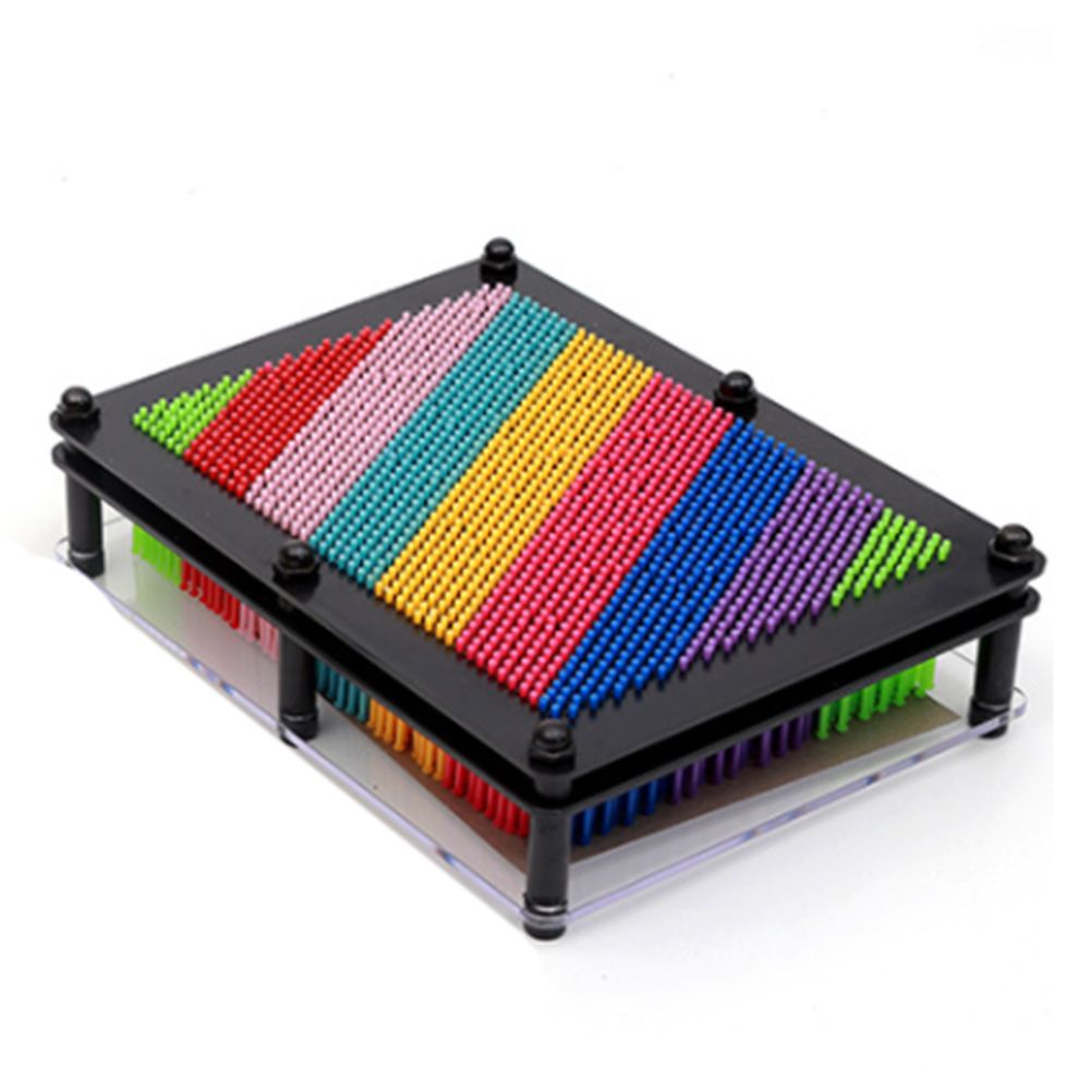 3D Pin Art Shoumo Colorful Needle Child Get Face Palm Model Black L ...