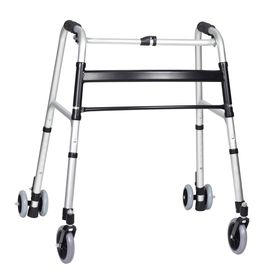 Folding Walker With 4 Wheels and Push-Down Breaks | Shop Today. Get it ...