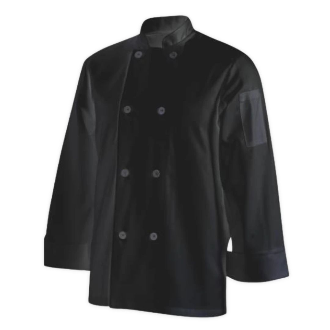 Chefs Uniform Jacket Basic Long in Black | Shop Today. Get it Tomorrow ...