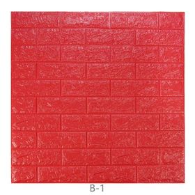 10 Piece 3D Wall Sticker Self-Adhesive Waterproof Wallpaper Panel - RED ...