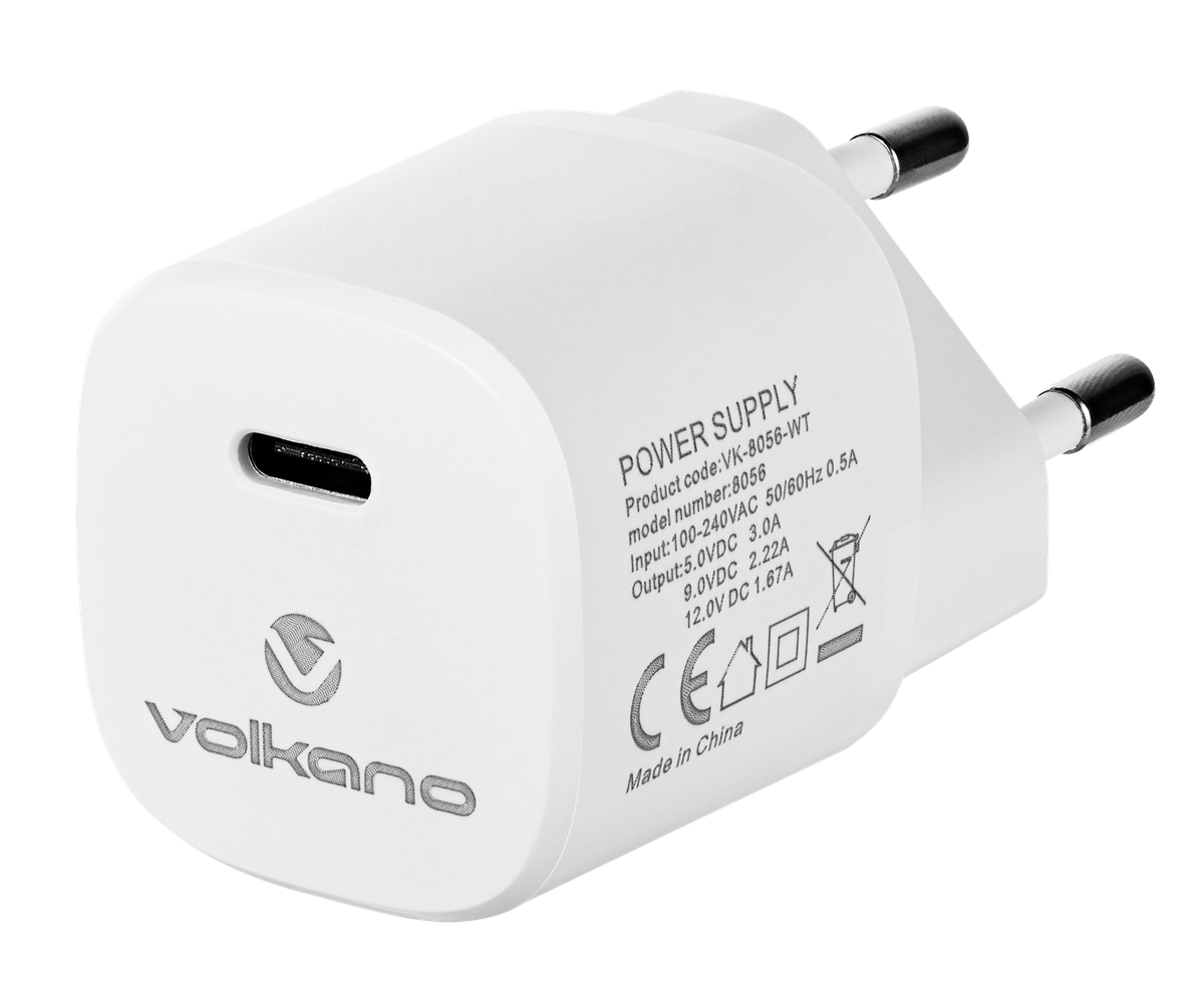 Volkano Dyna Series 20W Ultra Compact Fast Charging PD Wall Charger ...