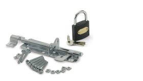 Samson 100 mm Zinc Plated Padbolt + 32 mm Grey Iron Padlock Set | Shop ...