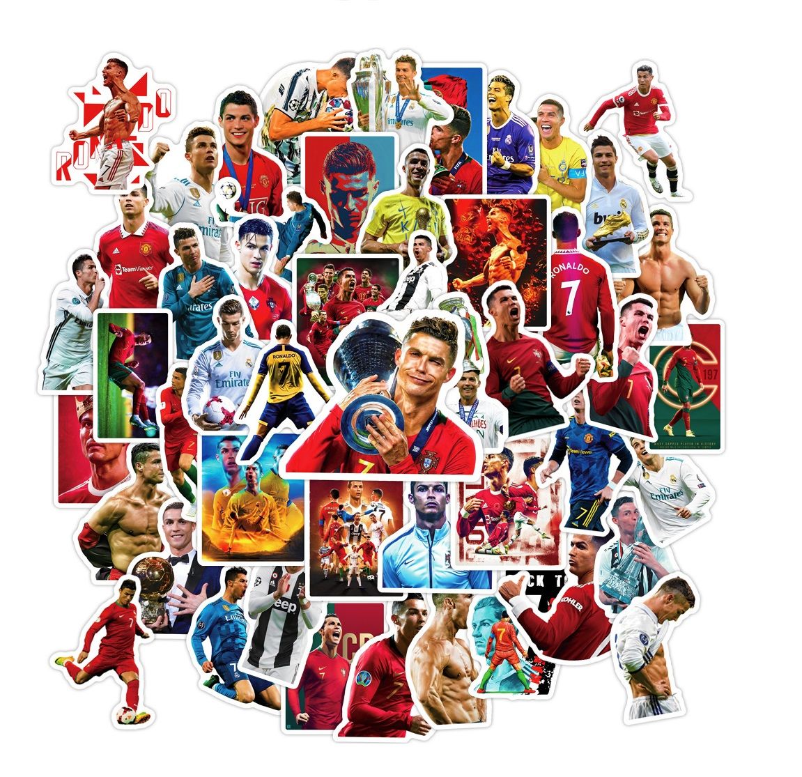 50 Pcs Soccer Star C Ronaldo Commemorative Stickers | Shop Today. Get ...