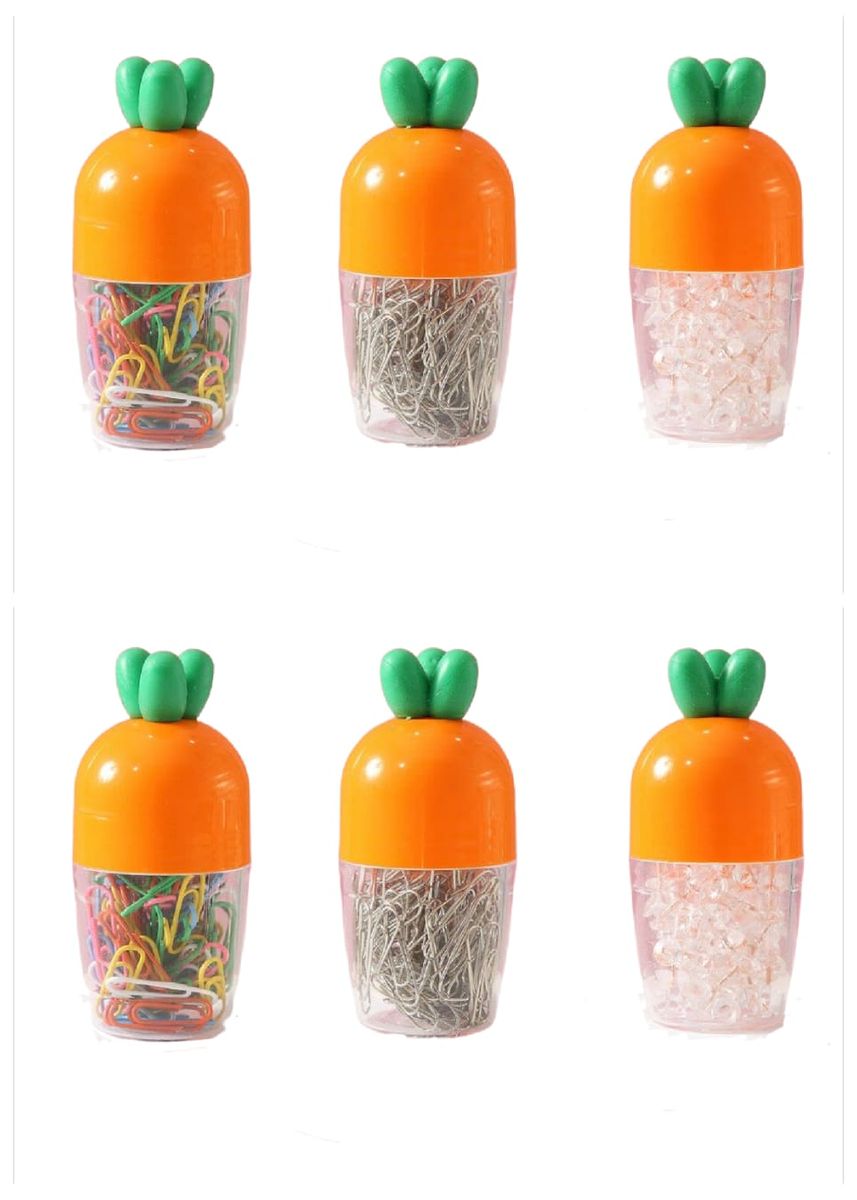 School and Office essentials Paper Clip/Push Pins Holder Combo 6 pack ...