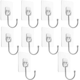 Home Self Adhesive Singular Hook Wall Hanger Set of 10(7cm) | Shop ...