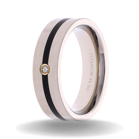 Titanium & Cubic Zirconia Ring | Shop Today. Get it Tomorrow ...