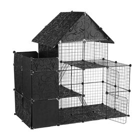 Pet DIY Indoor Foldable Small Animal Playpen House Cage 55 Pieces ...