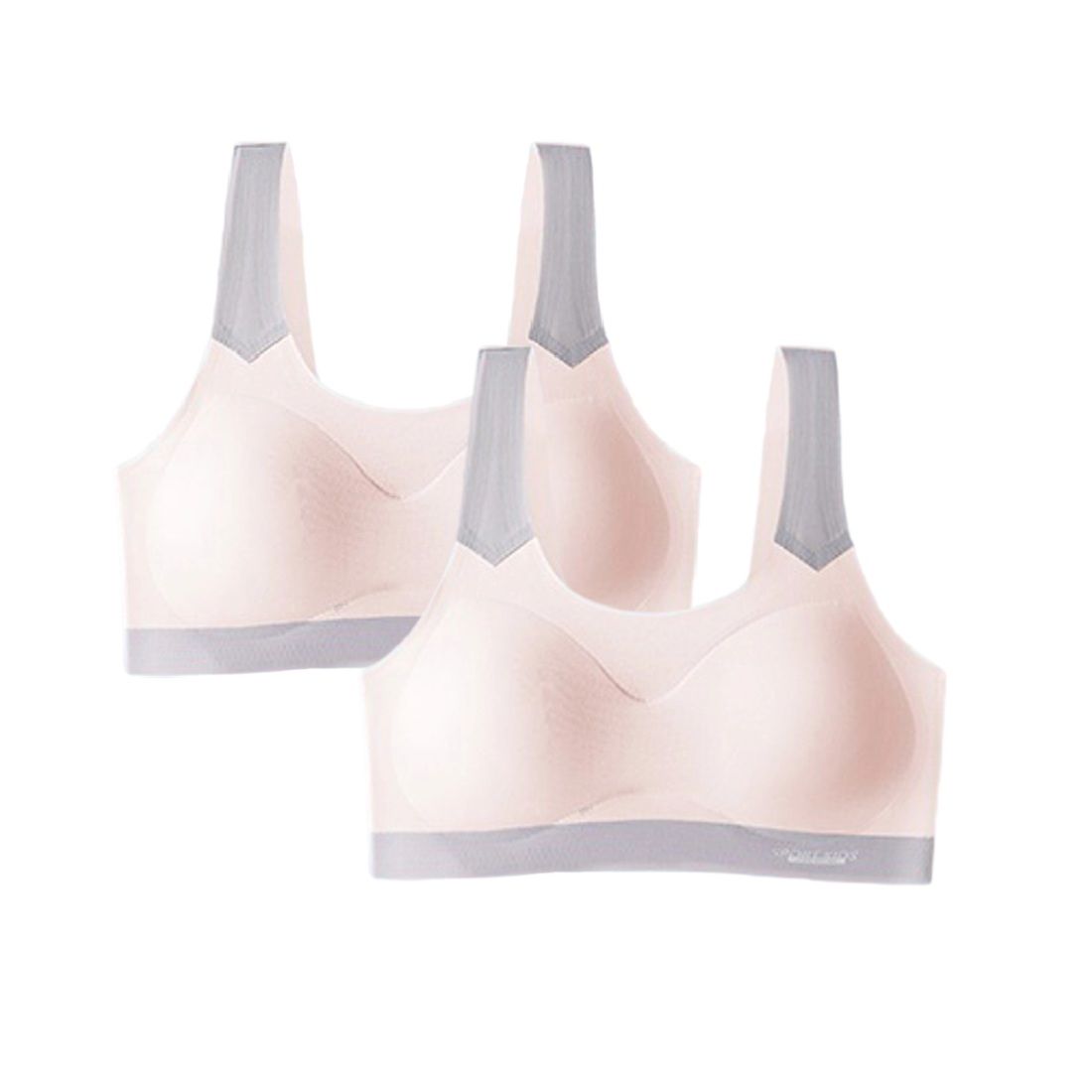 Teen Girls Seamless Wire-Free Ultra-soft Sports Bra - Size XXL, 2 Pack ...