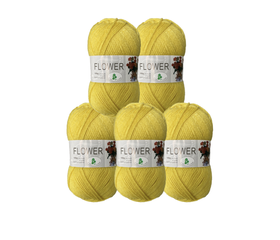 Double Knitting Polyester Yarn 100g (Pack of 5) Yellow | Shop Today ...
