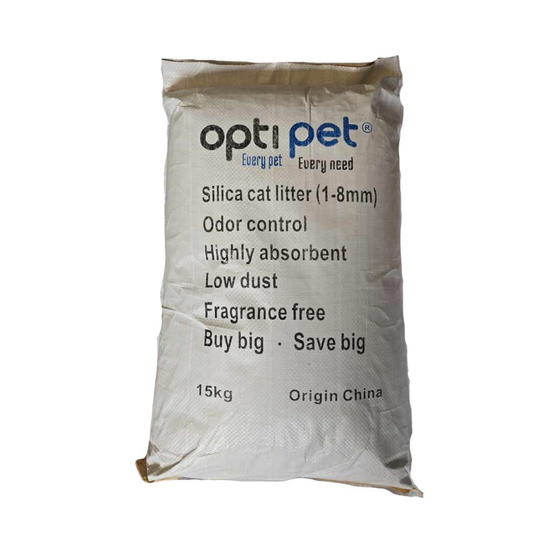 Optipet Silica Cat Litter (1-8mm) - Odor Control & High Absorbency ...