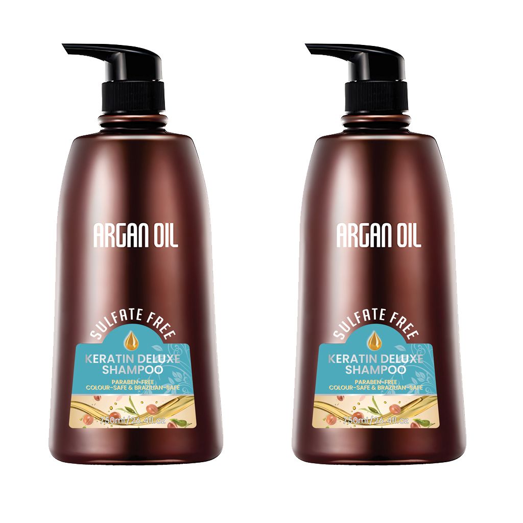 2-Pack Keratin Deluxe Argan Oil Shampoo 750ML | Shop Today. Get it ...