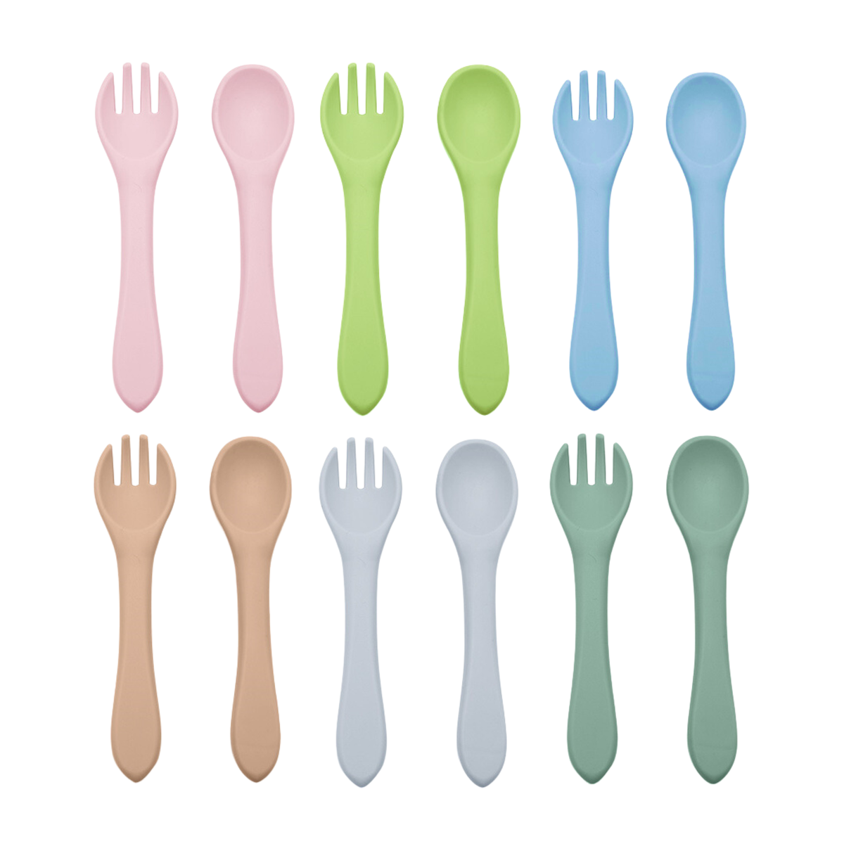 Silicone Baby Spoon Fork Cutlery Set Of 6 Shop Today Get It