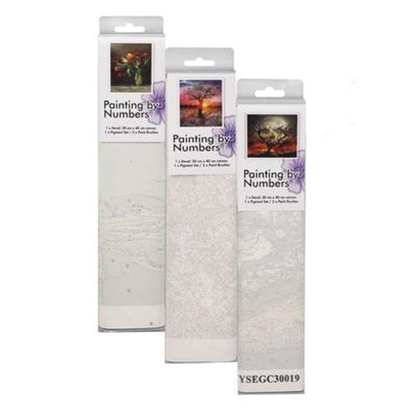 Art and craft paint by numbers 3 pack 30 x 40cm | Shop Today. Get it ...