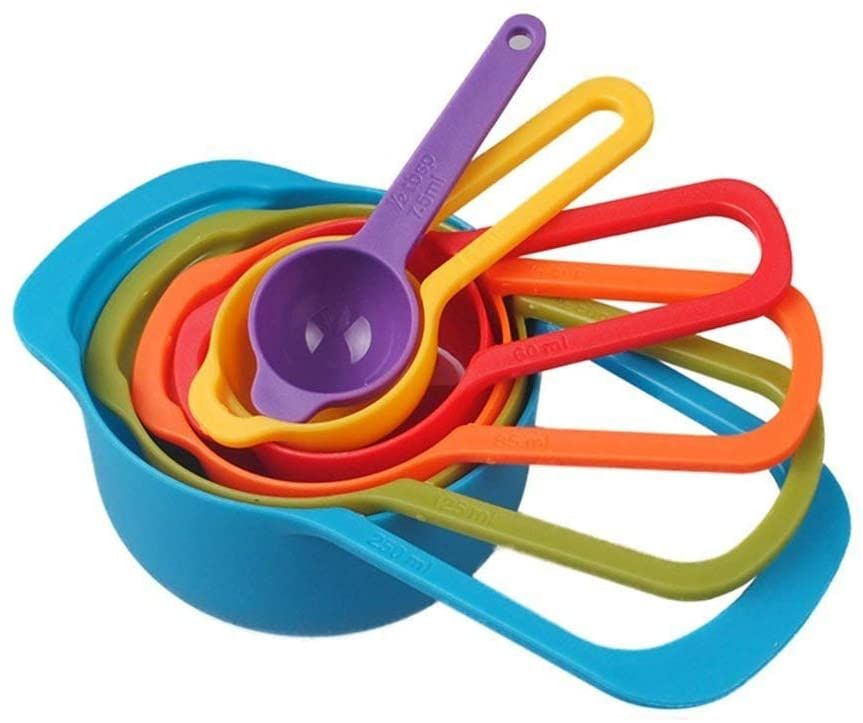 6 Piece Nested Measuring Cups & Spoons Set with Cup Size Markings ...