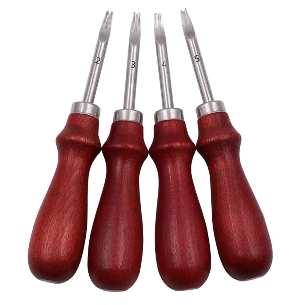 Craft DIY Sharp Leather Edge Bevelers, Skiving Cutting Tool Set of 4 ...