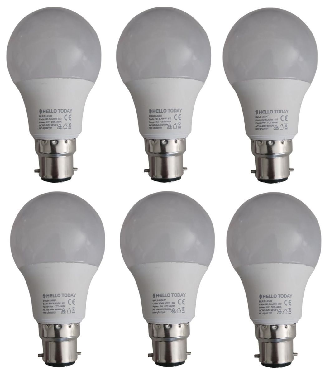 B22 LED 9W Light Bulb Cool White - 6 Pack | Shop Today. Get it Tomorrow ...