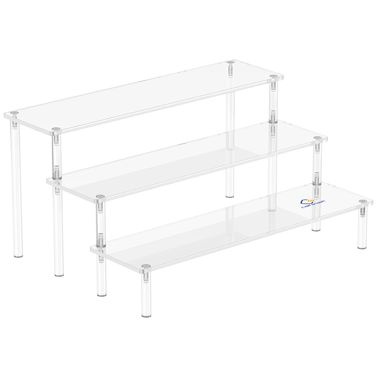 3 Tier Clear Acrylic Display Riser Stands Perfume Organiser Cupcake ...