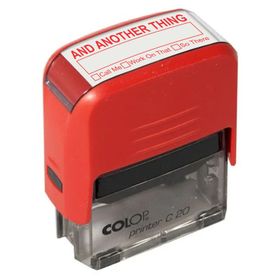 Colop C20 Self Inking Rubber Stamp - And Another Thing - Red | Buy ...