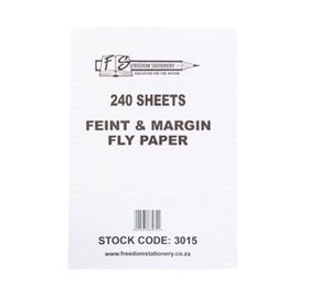 Freedom Stationery - Feint &Margin Fly Paper (240 Sheets) x 12 | Shop ...