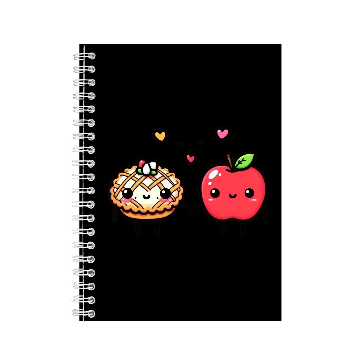 Pie A5 Notebook Spiral Lined Matching Couples Graphic Notepad Present ...