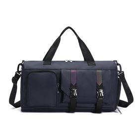 6-Compartment Wet & Dry Duffel Bag with Shoe Compartment-Navy | Shop ...