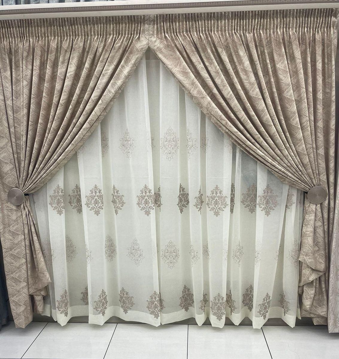 Dream world Curtain With Lace And TieBack Combo | Shop Today. Get it ...