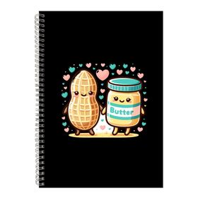 Peanut A4 Notebook Spiral Lined Matching Couples Graphic Notepad ...