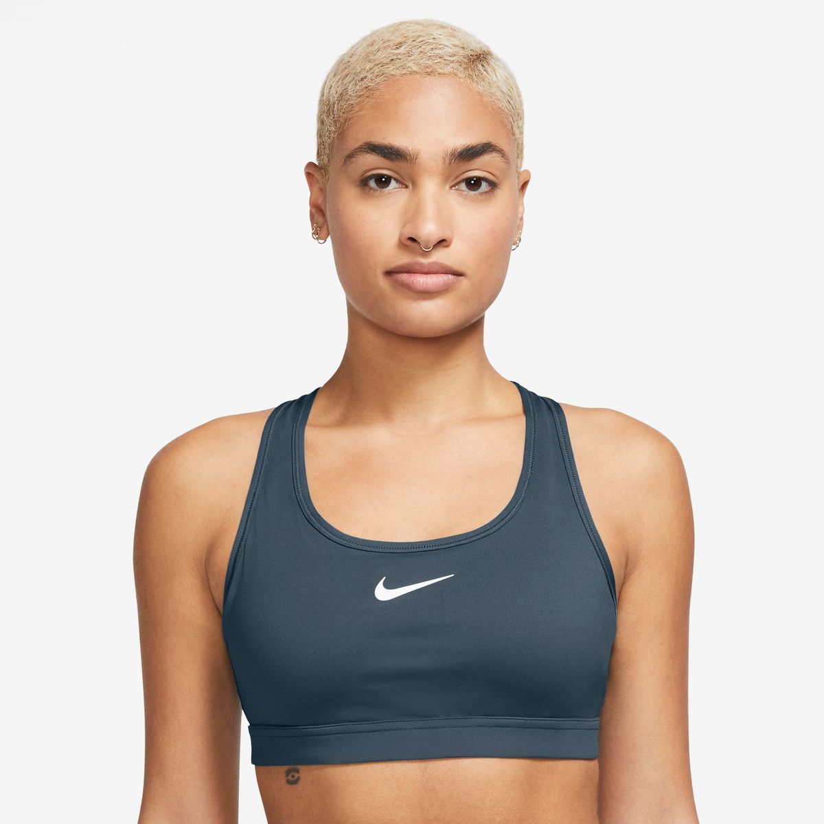 Nike Women's Swoosh Medium Support Padded Sports Bra - Armory Navy/White | Shop Today. Get it ...