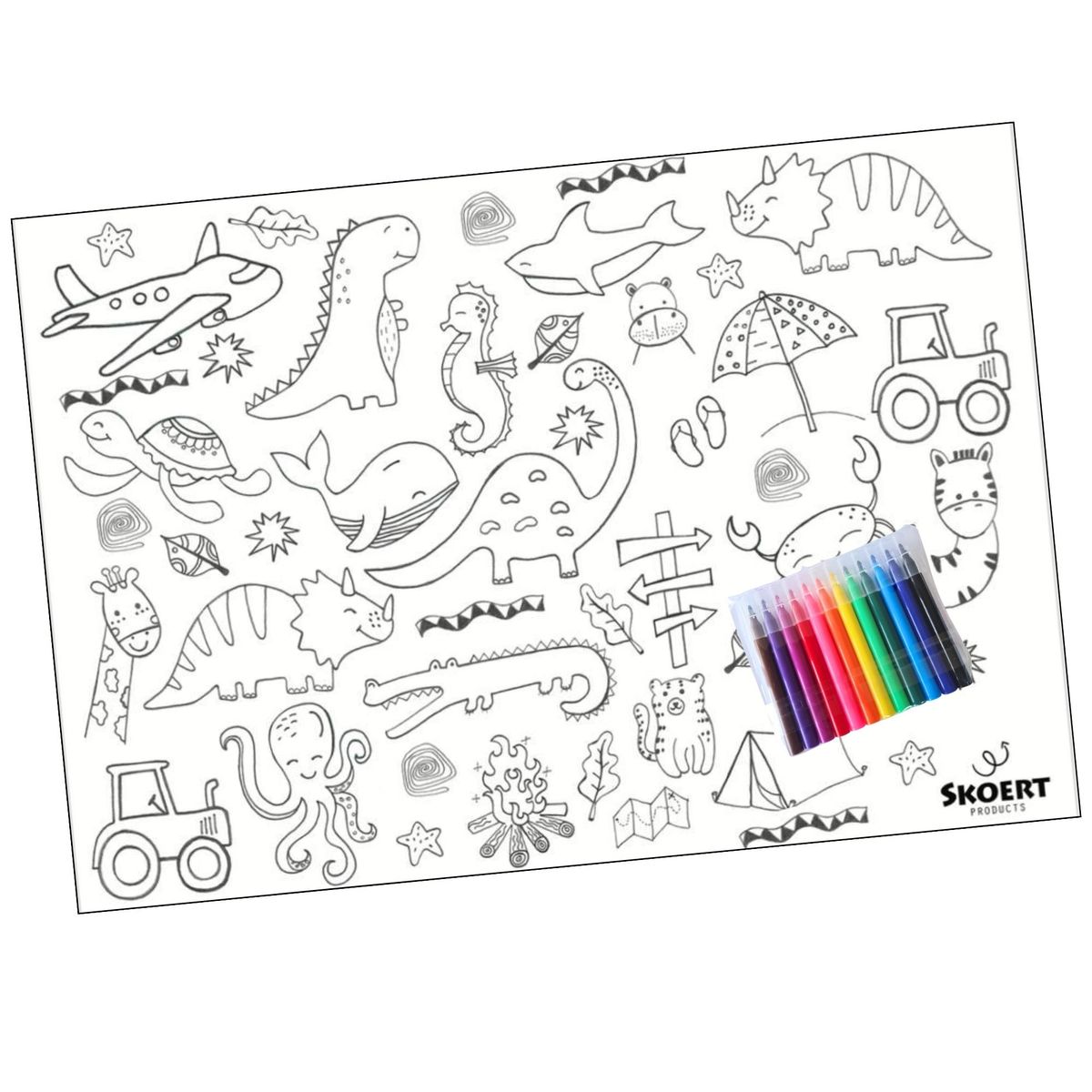 A3 Disposable Kids Colouring Placemats - Boys | Shop Today. Get it ...