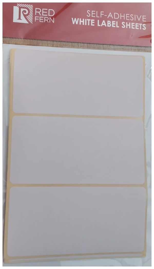 Redfern Rectangular White Label Sheet 100mm x 50mm | Shop Today. Get it ...