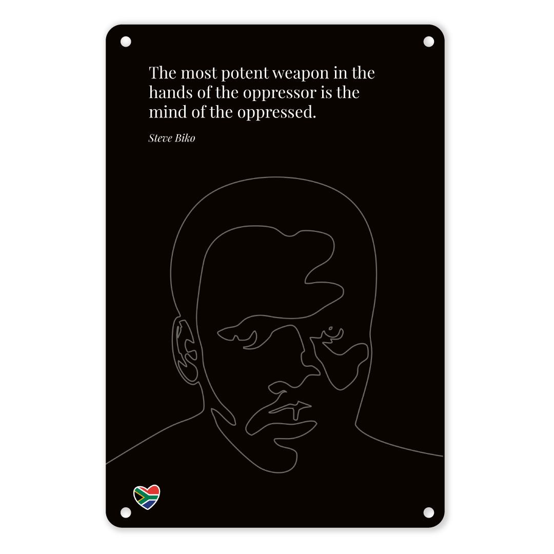 A4 Metal/Tin Poster - The Most Potent Weapon... Steve Biko | Shop Today ...