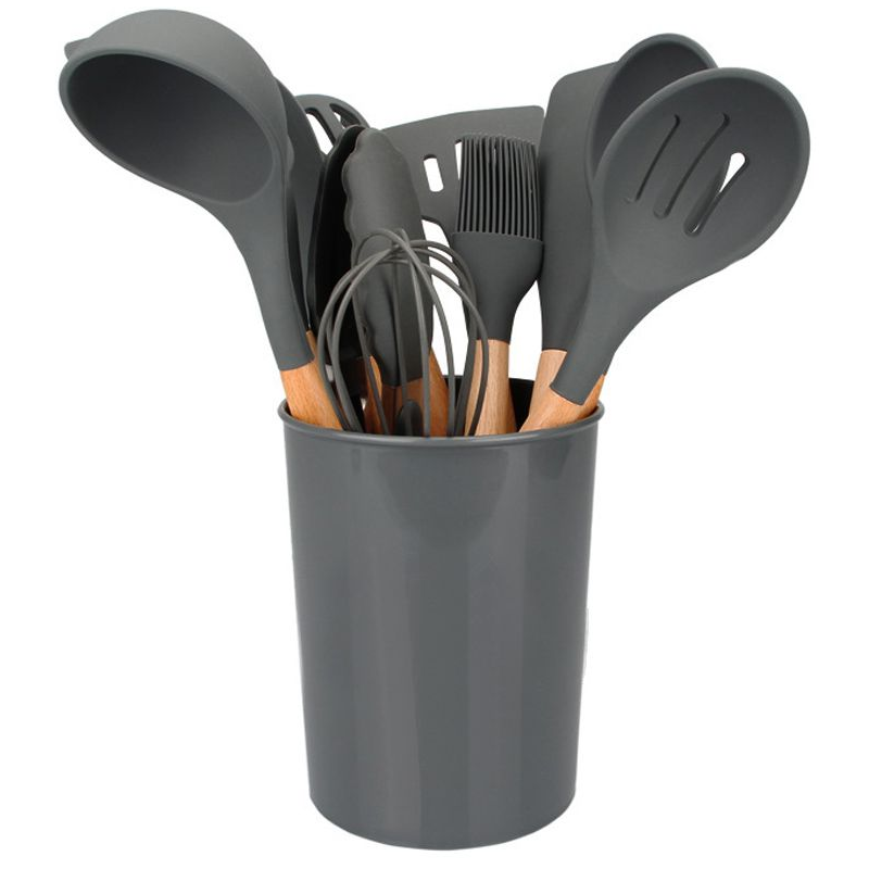 Silicone Utensil Set - 12 Piece - Grey | Shop Today. Get it Tomorrow ...