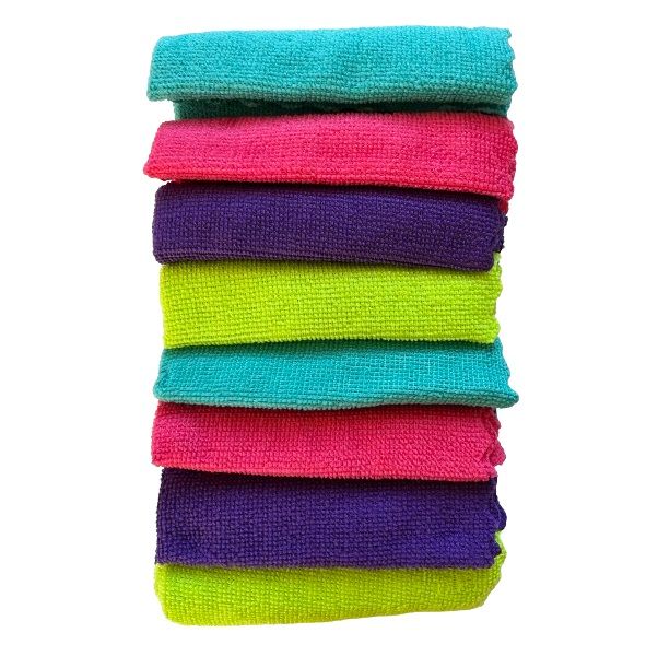 Polyester With Microfibre Technology Cleaning Cloths - 30x30cm (8 Piece ...