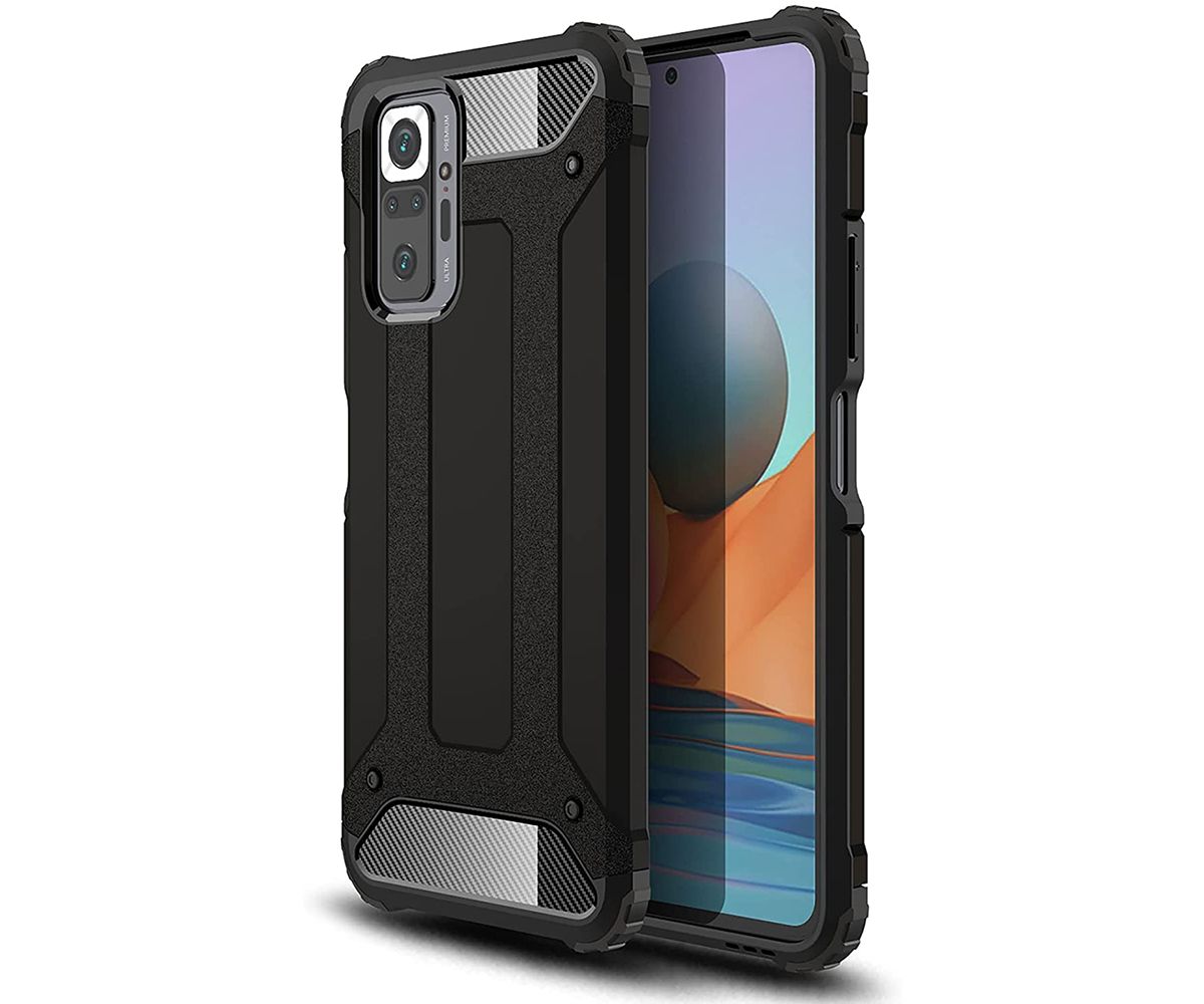 Hybrid Shockproof Case for Xiaomi Redmi Note 10 Pro - Black | Buy ...
