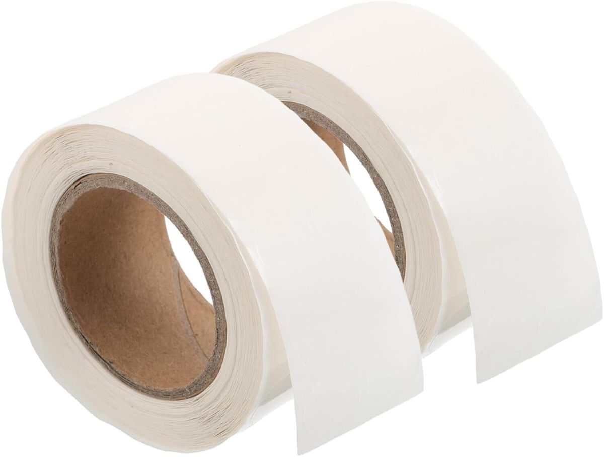 2 Rolls Adhesive Round Label Stickers White Dot Tags for Classroom ...