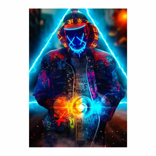 NEON MASK MAN - A1 Poster | Shop Today. Get it Tomorrow! | takealot.com