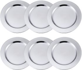 Silver Coated Metal Underplate - Set Of 6 | Shop Today. Get it Tomorrow ...