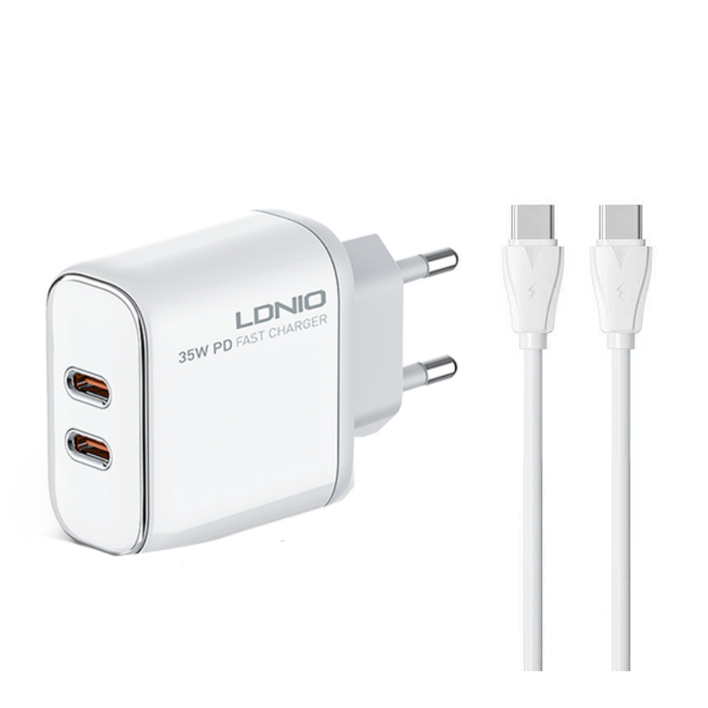 LDNIO 35W Super Fast Charging Adapter & USB Type-C to Type-C Cable ...