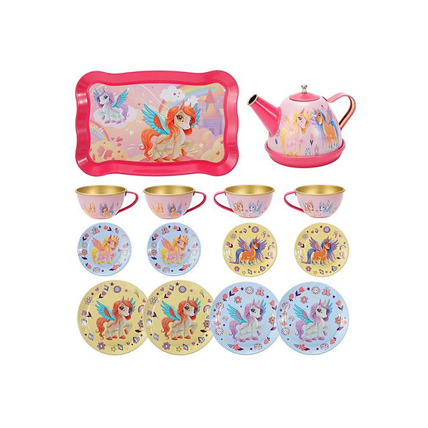 14 Piece Pretend Play Princess Metal Tea Set | Shop Today. Get it ...