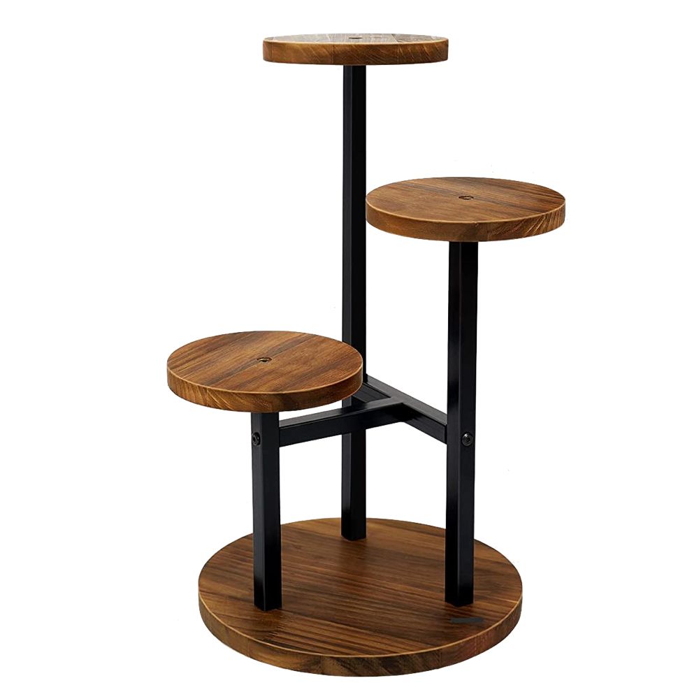 Garden Triple Tier Wooden Pot Plant Display Stand (52cm) | Shop Today ...