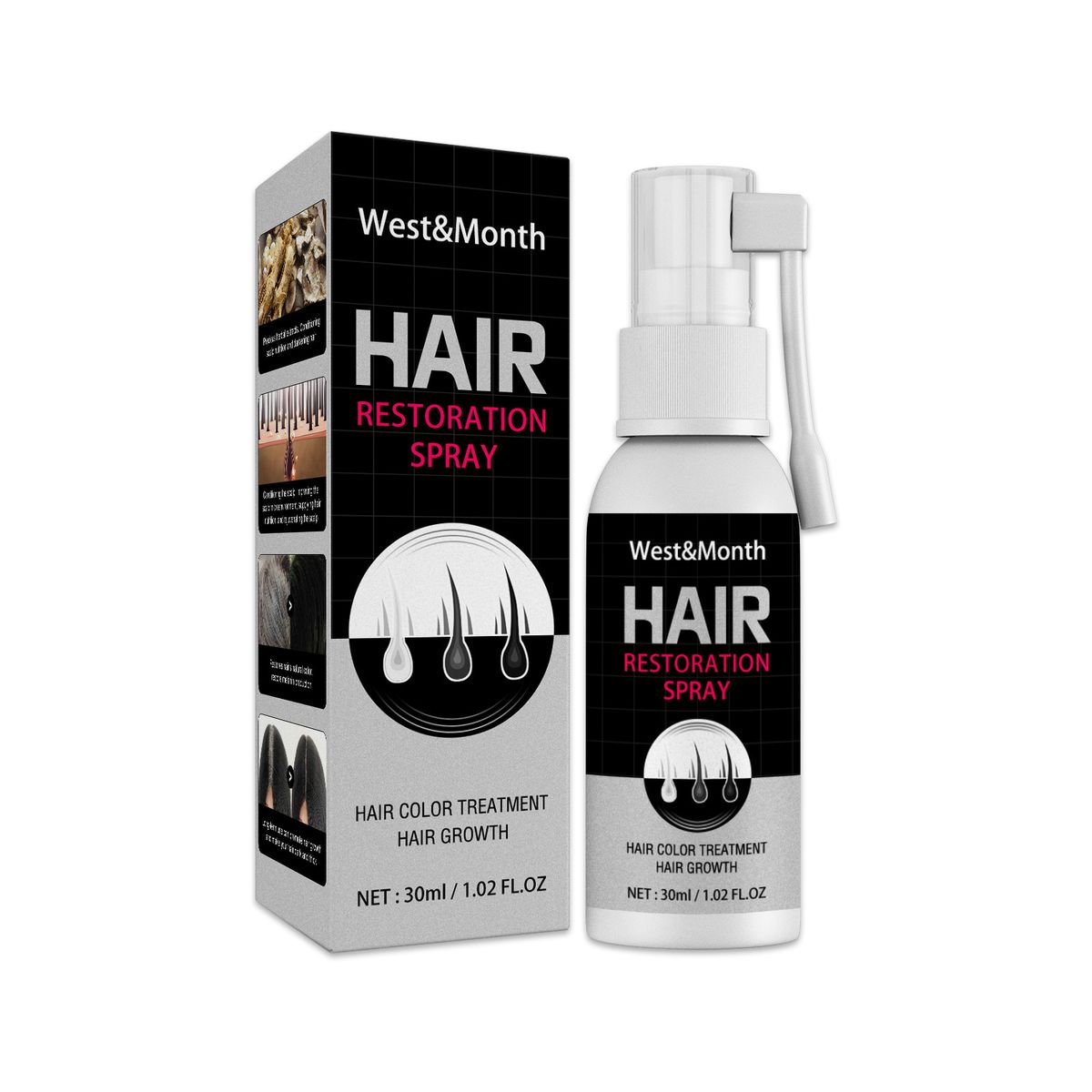 Anti White Hair Anti Hair Loss Spray Hair Colour Restoration Hair ...