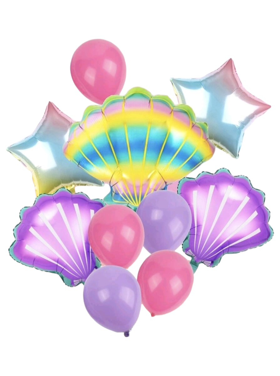 Mermaid Party Balloons set of 10 Pieces / Foil & Latex Balloons | Shop ...