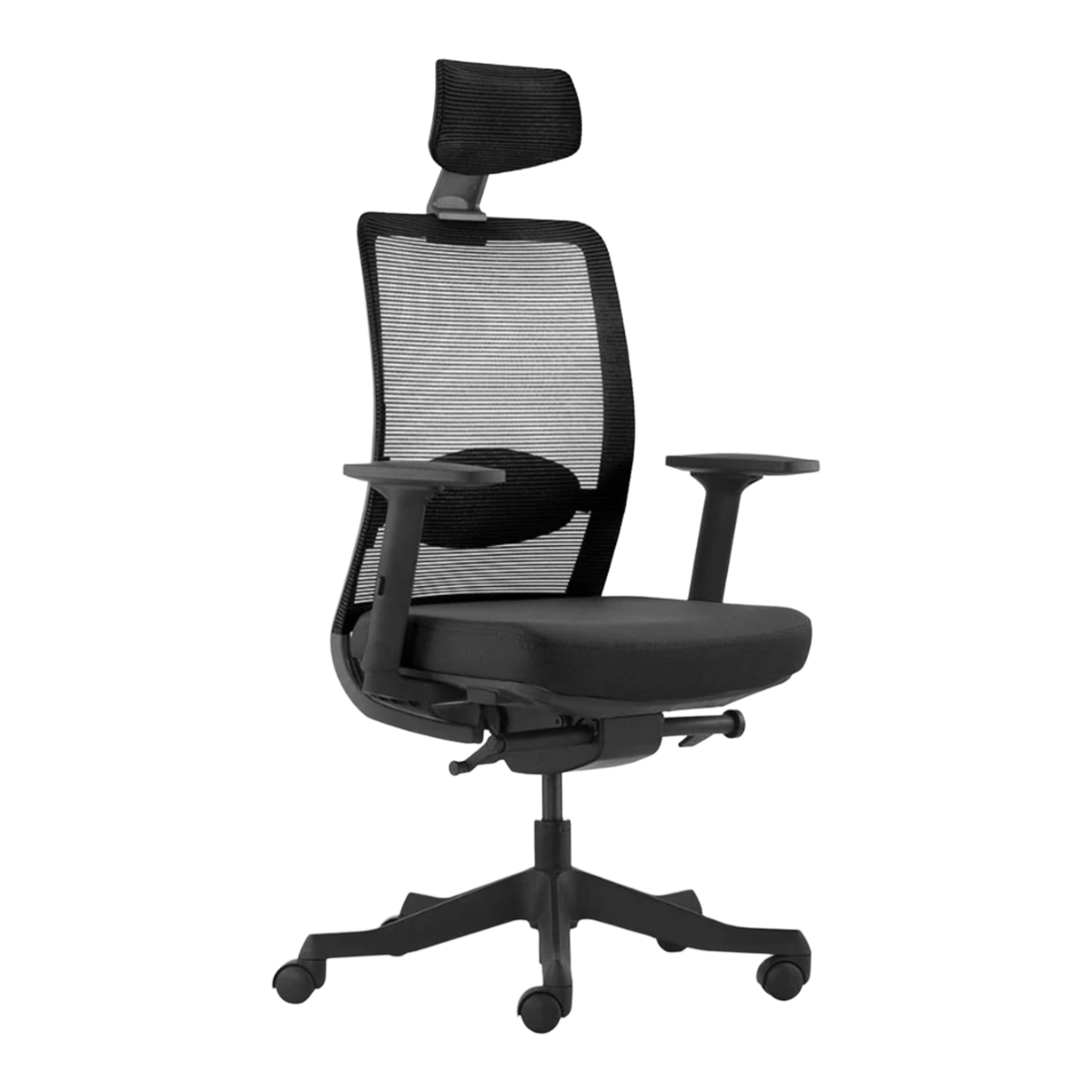 Ergonomic High Back Swivel Office Arm Chair - Adjustable Lumbar Support ...