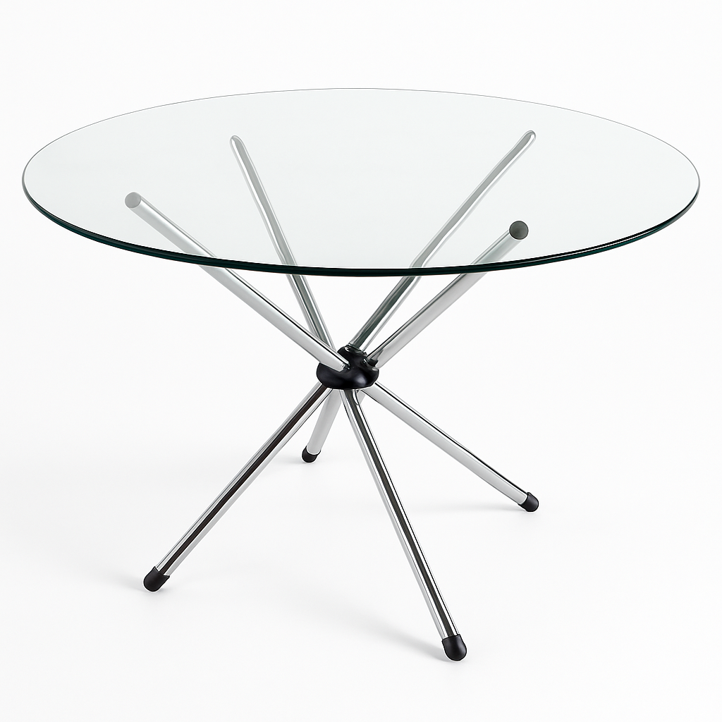 Round Glass Center Table - Stainless Steel Base | Shop Today. Get it ...