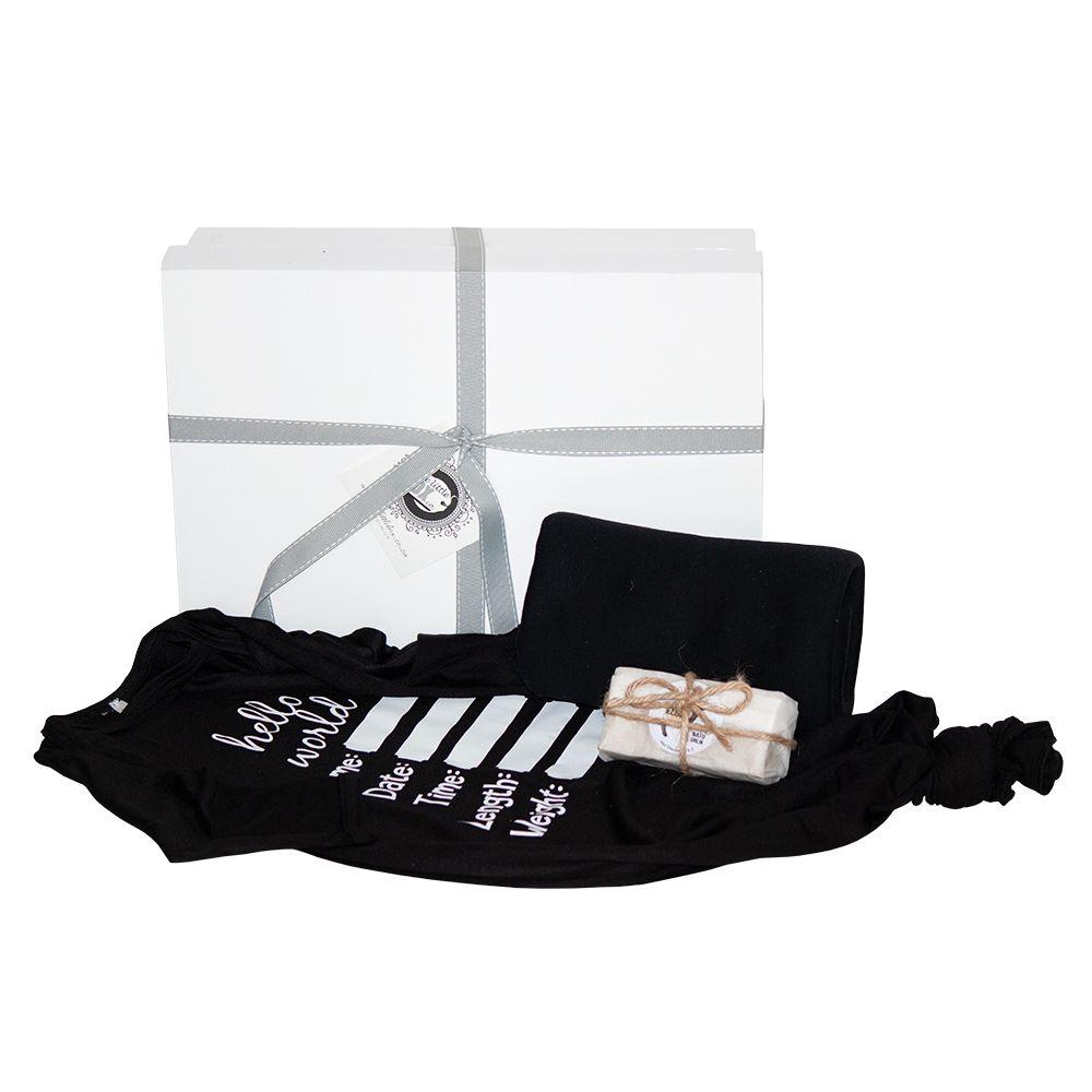 Hello World Knotted Gown Gift Box – Black | Shop Today. Get it Tomorrow ...