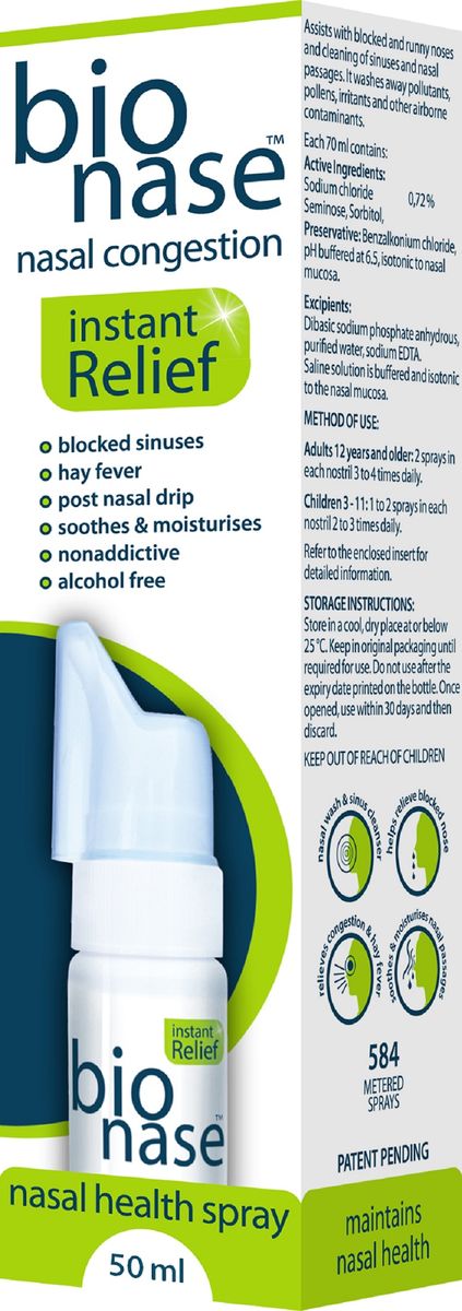 Bionase Nasal Health Spray Instant Relief - 50ml | Shop Today. Get it ...
