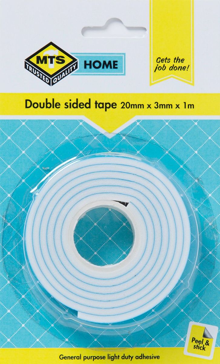MTS Home Double Sided Tape 20mmX3mmx1m | Shop Today. Get it Tomorrow ...