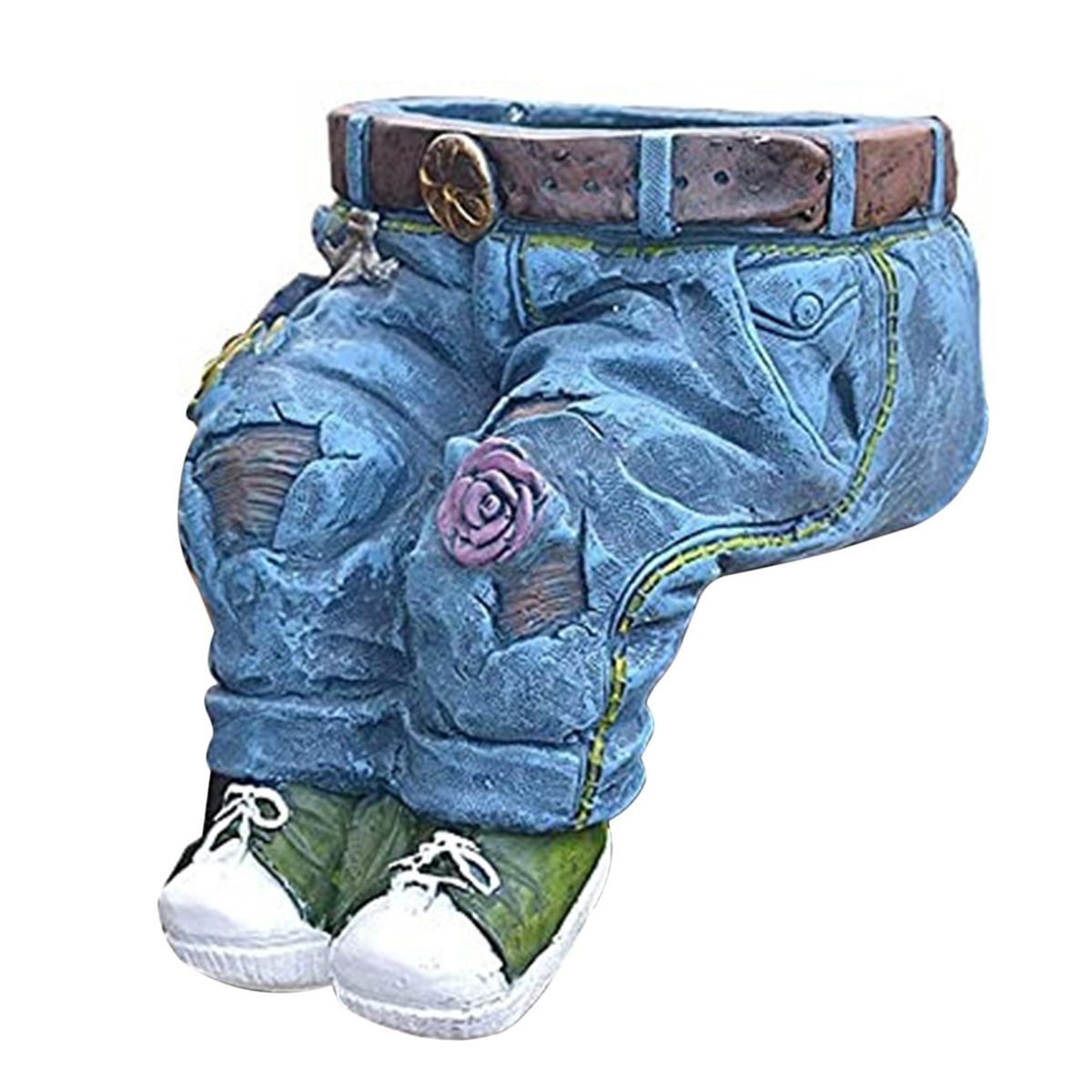 Denim Clothes Pants Resin Flower Pots Creative Jeans Planter Garden,B ...