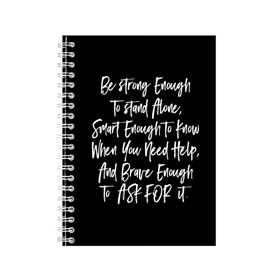 Be Strong A5 Notebook Spiral Lined Motivational Sayings Graphic Notepad ...